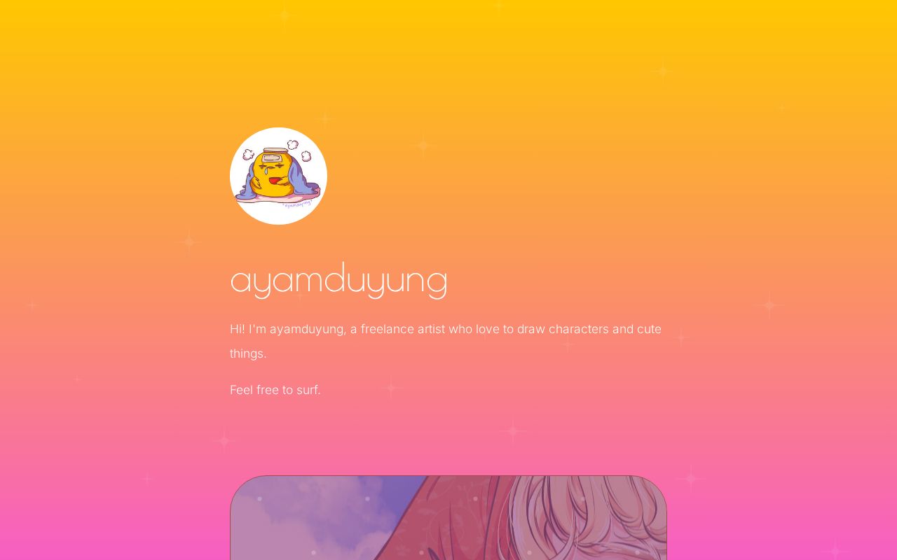 ayamduyung's Portfolio and Commision Carrd